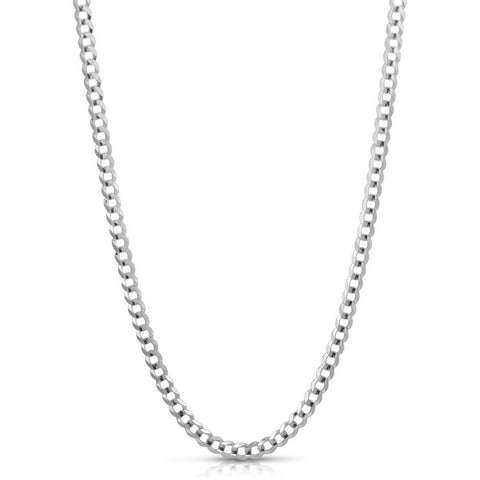14KT White Gold 22-inch 4.7MM Curb Chain – Daniels Jewelers